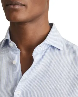 REISS Ruban Long Sleeve Linen Shirt