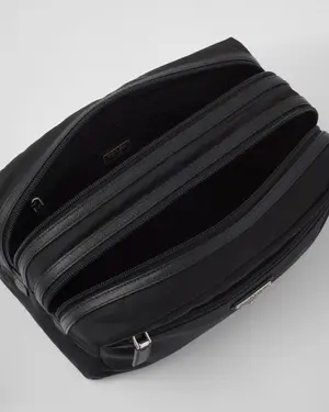 Prada Re-nylon And Saffiano Leather Travel Pouch