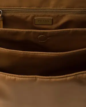 Prada Traveller Large Padded Re-nylon Shoulder Bag - Brown