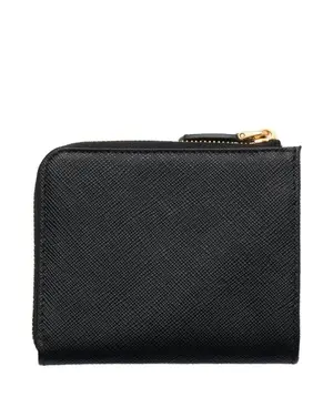 Prada Small Saffiano Leather Zipper Wallet - Black