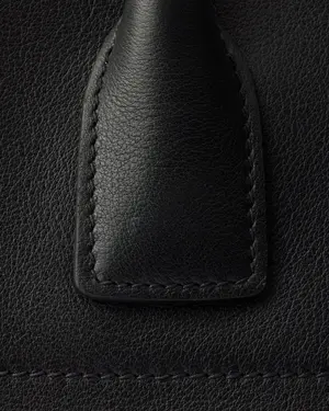 Prada Large Leather Tote - Black