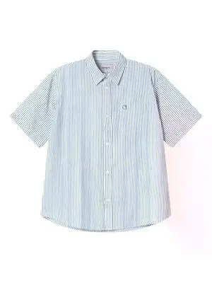 Carhartt Work In Progress Striped Cotton Shirt - Blue
