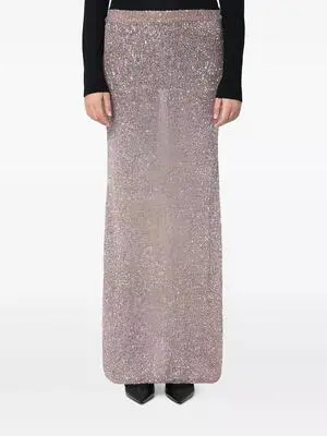 Balenciaga Glitter-detailing Long Skirt