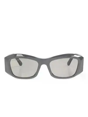 Balenciaga Rectangle-frame Sunglasses - Black