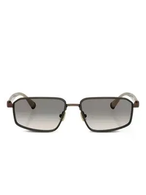 Brunello Cucinelli Rectangle-frame Sunglasses - Brown