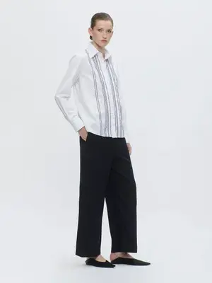 CALLAS MILANO Arletty Embroidered Shirt - White