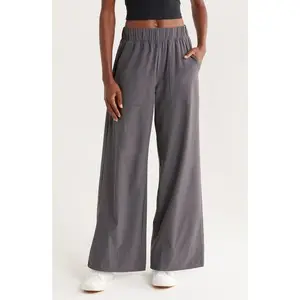 Beyond Yoga Wide-leg Utility Trousers - Graphite