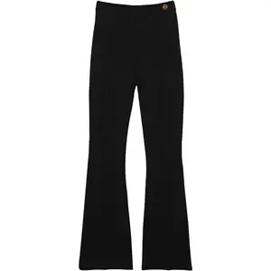 CALLAS MILANO High-rise Crepe Stretch Cropped Flare Trousers - Black