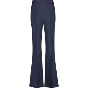 CALLAS MILANO High-rise Crepe Stretch Cropped Flare Trousers - Blue