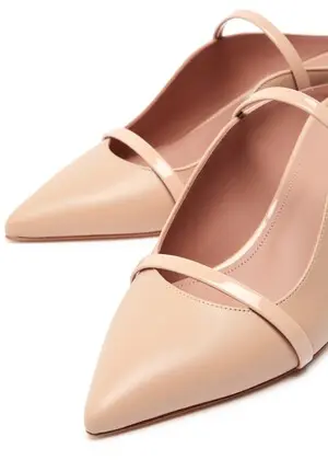 MALONE SOULIERS Maureen 45 Leather Mules - Nude