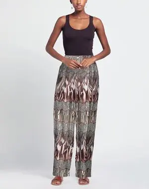 CONNOR & BLAKE Wide Leg Viscose Pants - Brown