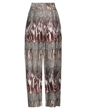 CONNOR & BLAKE Wide Leg Viscose Pants - Brown