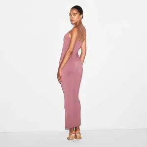 SKIMS Smooth Layers Scoop Neck Long Dress - Redwood