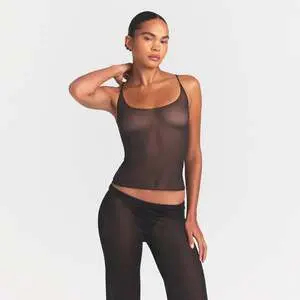 SKIMS Ultra Fine Mesh Cami - Obsidian