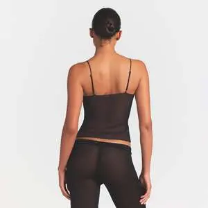 SKIMS Ultra Fine Mesh Cami - Obsidian