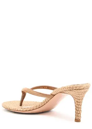 GIANVITO ROSSI Calypso 70 Raffia Mule