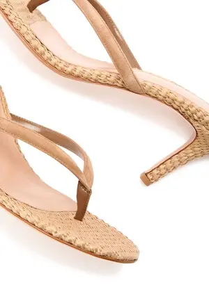GIANVITO ROSSI Calypso 70 Raffia Mule