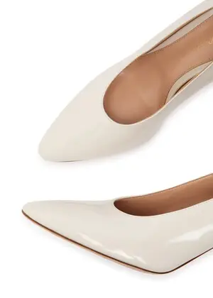 GIANVITO ROSSI Amelia 85 Patent Leather Pumps - White
