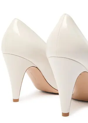 GIANVITO ROSSI Amelia 85 Patent Leather Pumps - White