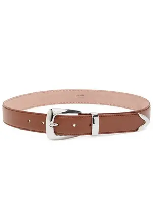 Khaite Benny Leather Belt Tan