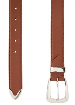 Khaite Benny Leather Belt - Tan