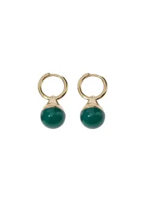 OTIUMBERG Stilla 14kt Gold Vermeil Hoop Earrings - Green