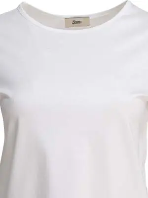 Herno Cotton T-shirt With Button Detail - White