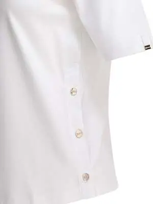 Herno Cotton T-shirt With Button Detail - White