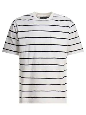 BEAMS Striped T-shirt With Pocket