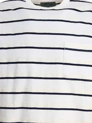 BEAMS Striped T-shirt With Pocket