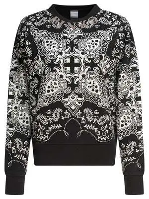 Pinko Printed Cotton Sweatshirt - Black