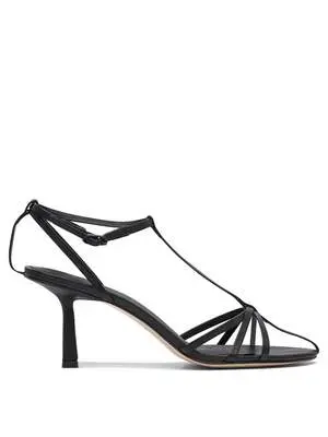 Studio Amelia Leather Mid Heel Sandals