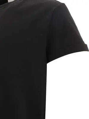 GOLDEN GOOSE Cotton Crewneck T-shirt With Distressed Treatment