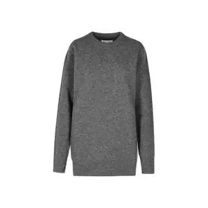 MAISON MARGIELA Long Sleeve Wool Sweater - Gray