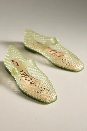 Sam Edelman Michaela Mary Jane Jelly Flats Green