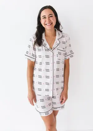 CHARLIE LOU BABY Notch Collar Pajama Set | Mama - Beige