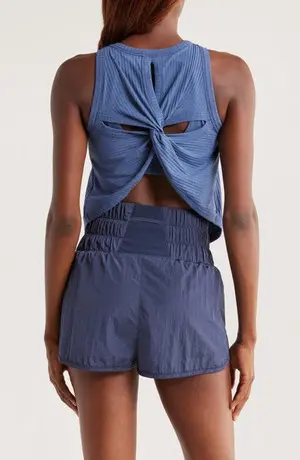 Free People Comeback Crop Tank - Blue Indigo