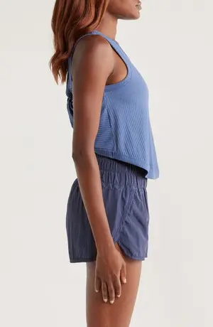 Free People Comeback Crop Tank - Blue Indigo