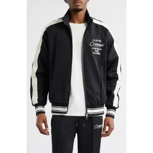 CRIMINAL DAMAGE Pintuck Track Jacket - Black