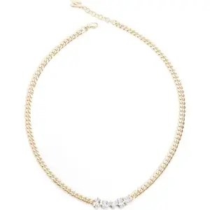 NICKHO REY Carrie Crystal Necklace - White/gold