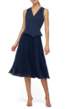 Kay Unger Pleated Cocktail Dresses