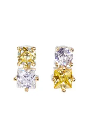 NICKHO REY Mark Robbins Stud Earrings - Yellow+white/gold