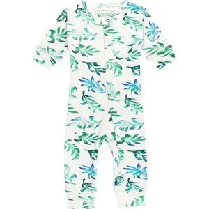 L'OVEDBABY Organic Cotton Zip Romper - Seaweed