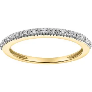 LUVMYJEWELRY 14k Gold 0.06ct Diamond Band Ring - 14k Yellow Gold