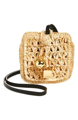 Jacquemus Le Porte Spiaggia Raffia Airpod Pouch