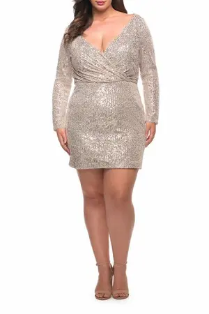 LABOMME Sequin Mini Dress - Silver
