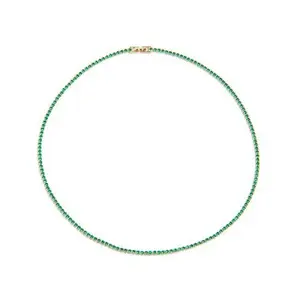 NICKHO REY Tish Tennis Necklace - Emerald/gold