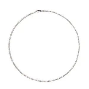 NICKHO REY Tish Tennis Necklace - White/white Rhodium