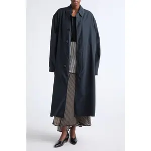 MAISON MARGIELA Peached Twill Trench Coat - Navy