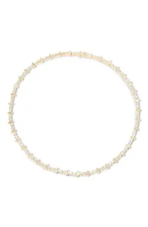 NICKHO REY Mila Crystal Necklace - White/gold